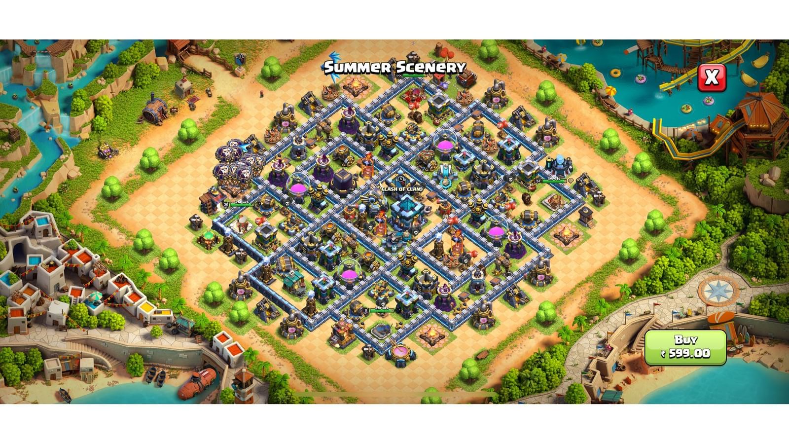 All sceneries in Clash of Clans