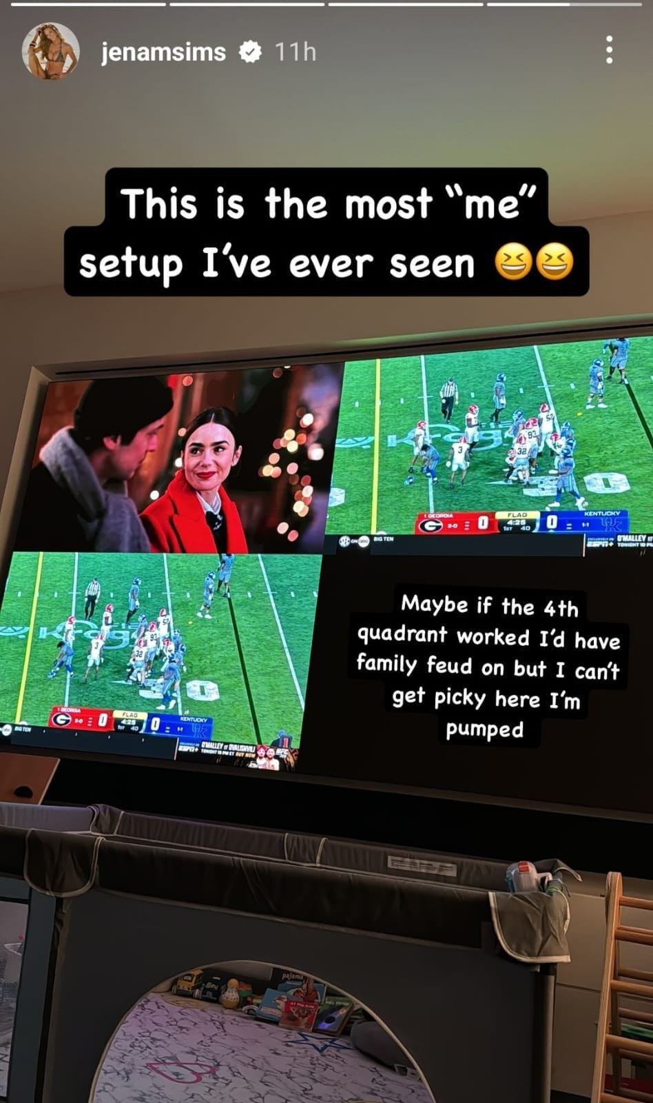 Brooks Koepka's wife Jena Sims shows off her intricate TV set up that ...