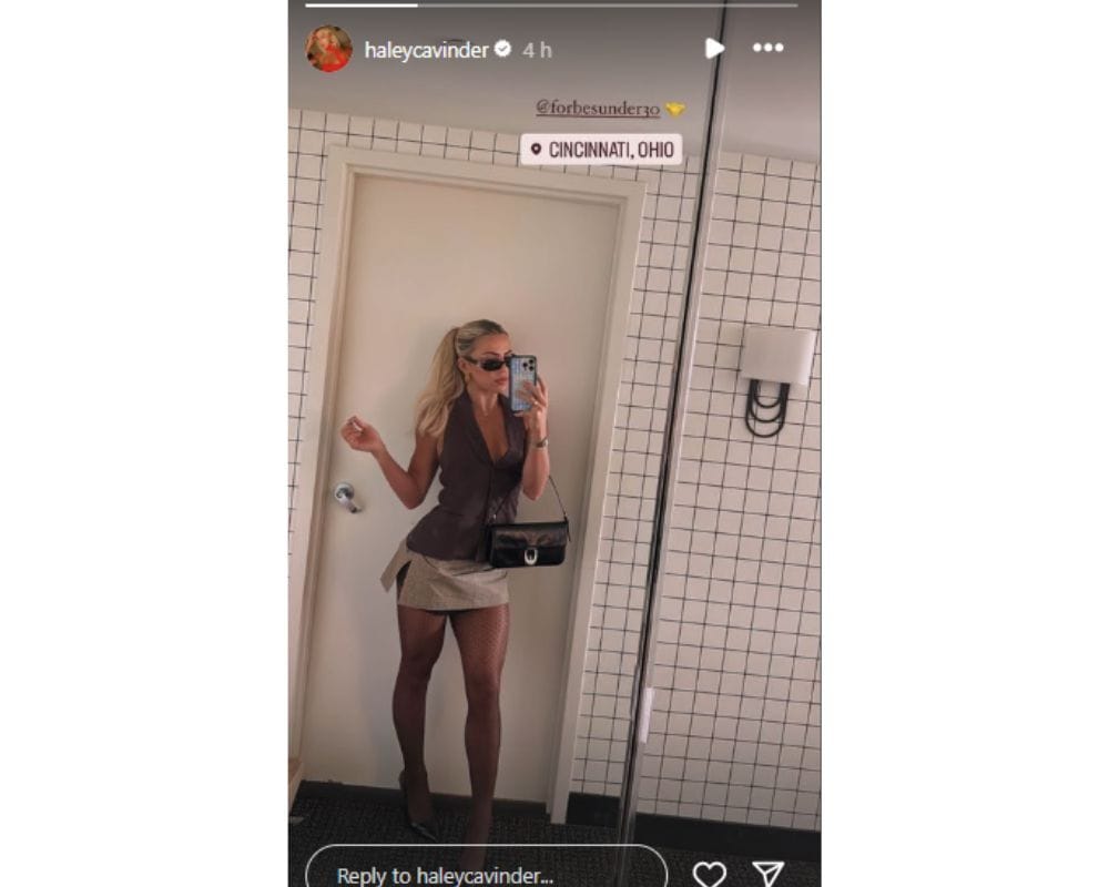 Forbes: IN PHOTOS: $889K NIL-valued Haley Cavinder dons fishnet ...