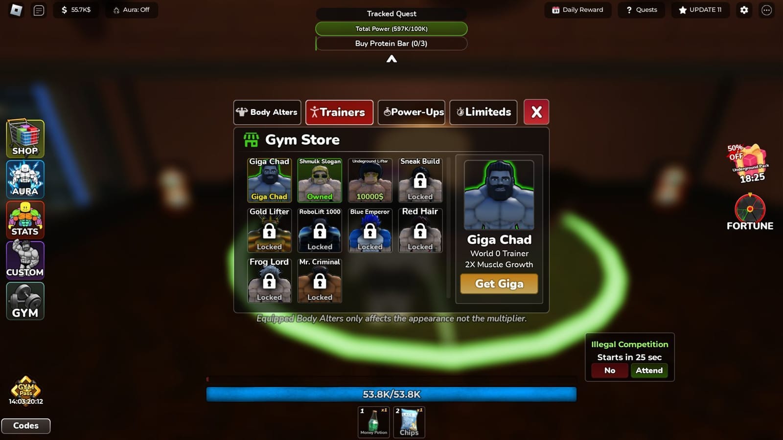 Gym League update 11: Trainers, private servers, and more