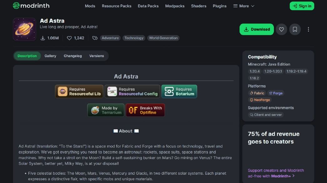 Ad Astra mod for Minecraft: What you need to know