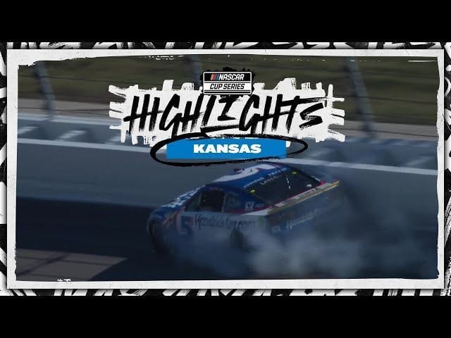 HMS' Kyle Larson reflects on frustrating Kansas finish after tire ...