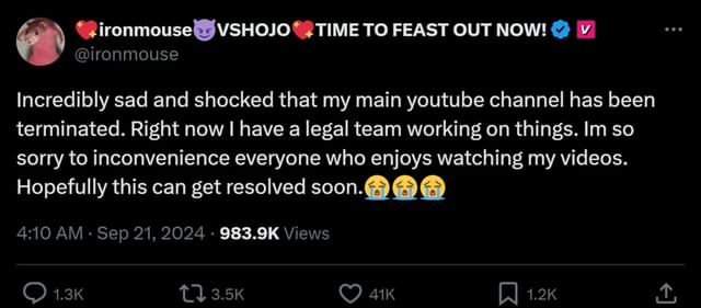 Why was VTuber Ironmouse's YouTube channel terminated? Controversy ...