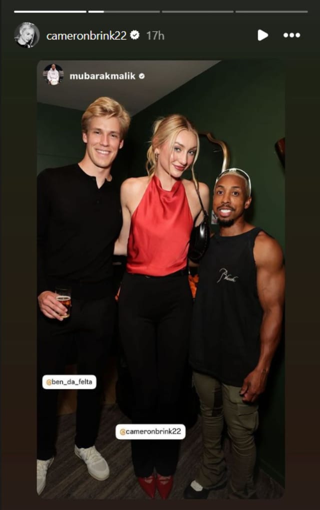 Pic: Cameron Brink and boyfriend Ben Felter strike a pose with CEO of ...