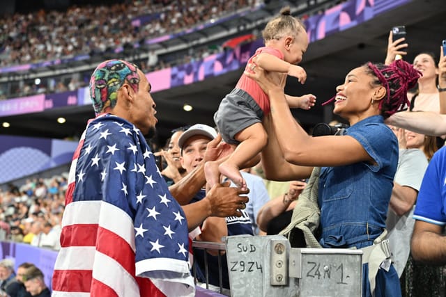 Olympian Tynita Townsend extends her support for husband Roderick ...