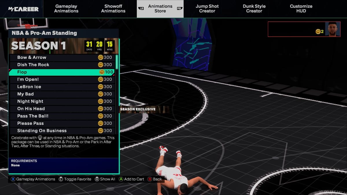 NBA 2K25: How to flop