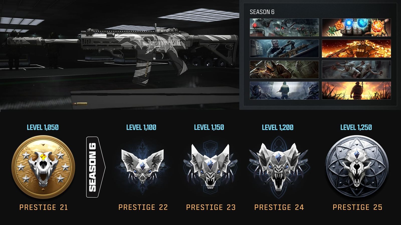 All Warzone and MW3 Season 6 Prestige rewards and how to unlock them