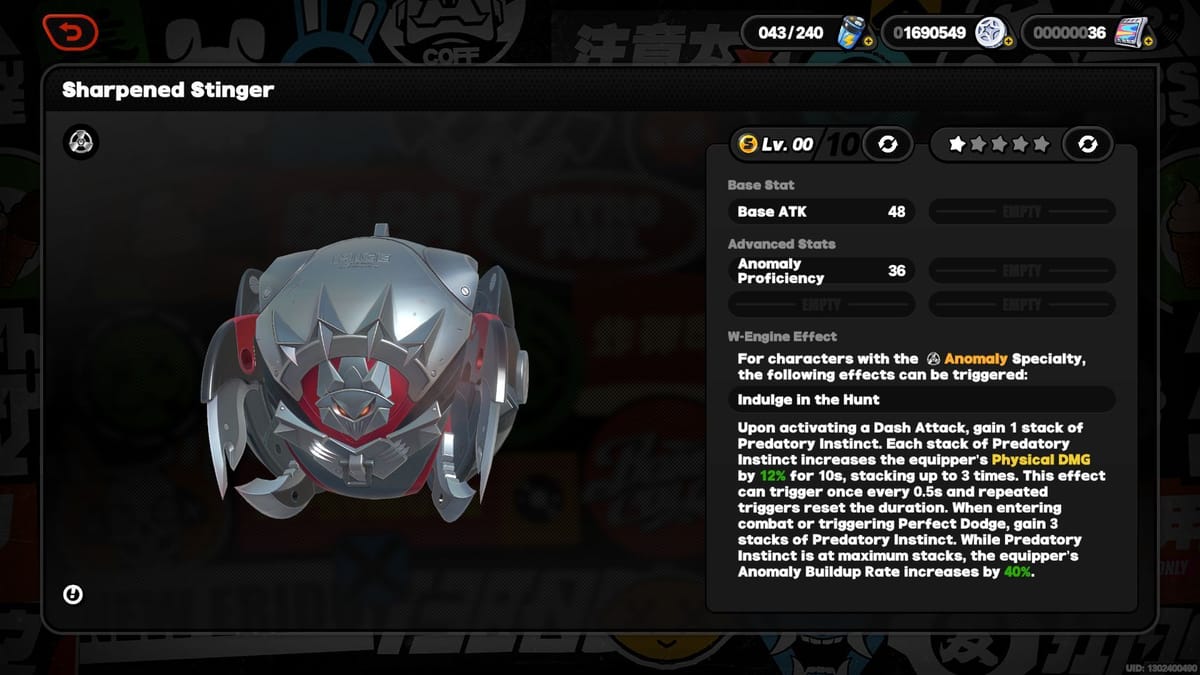 Best W-Engines for Jane Doe in Zenless Zone Zero