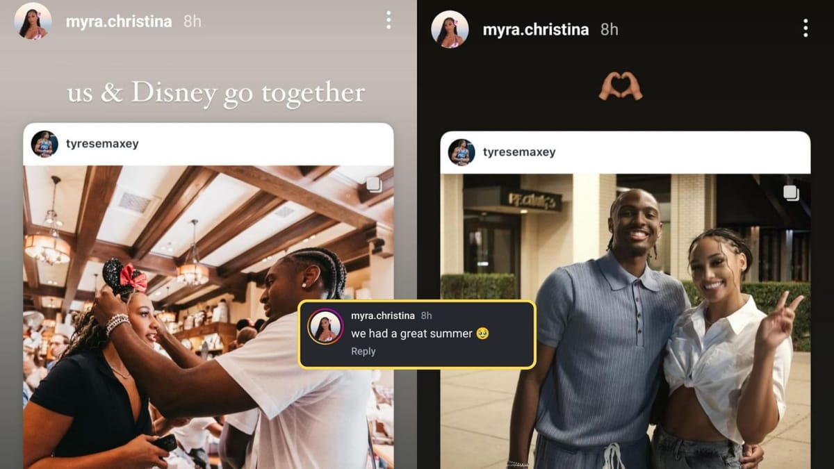 Tyrese Maxey gets love from Myra Gordon after posting 20-pic summer ...