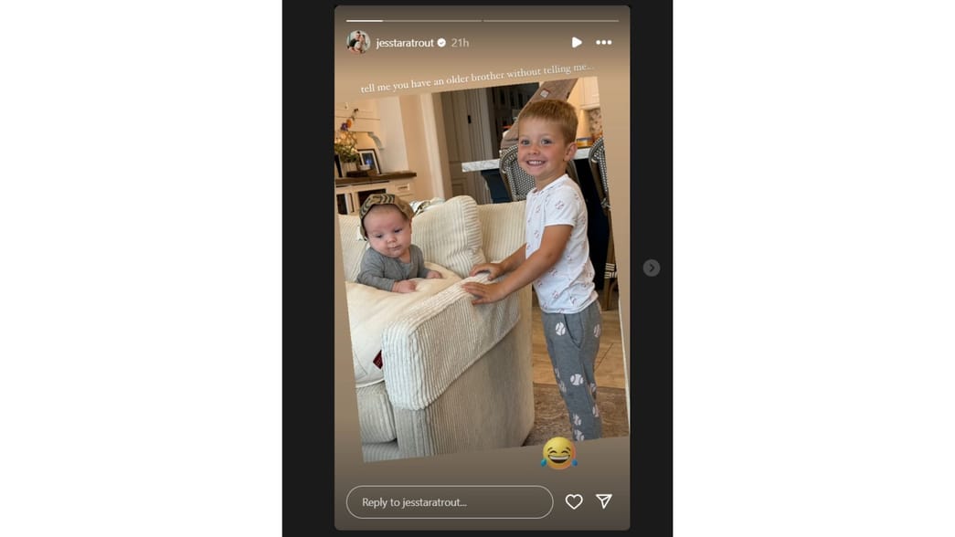 PICTURE: Mike Trout's wife Jessica shares infant Jordy & 4-year-old ...