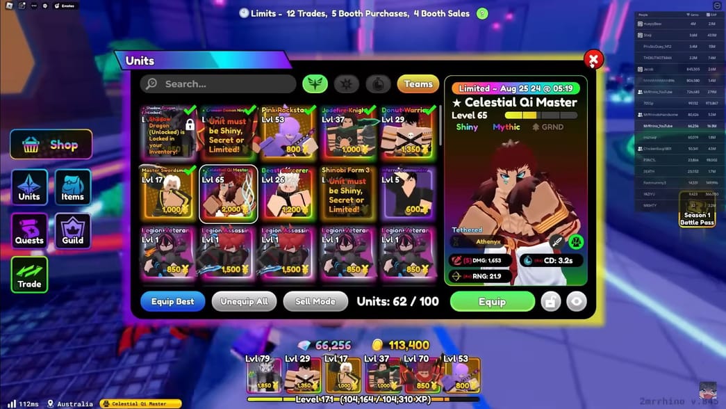 10 best units in Anime Defenders