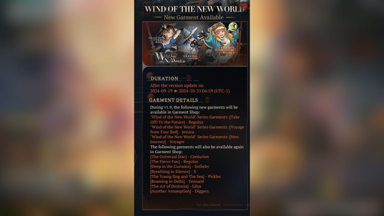 Reverse 1999 version 1.9 update: New main story chapter, banners ...