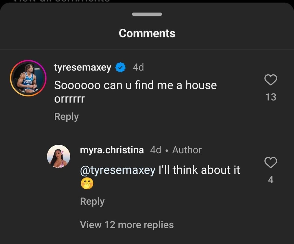 "So can you find me a house": Tyrese Maxey drops cheeky reaction to ...
