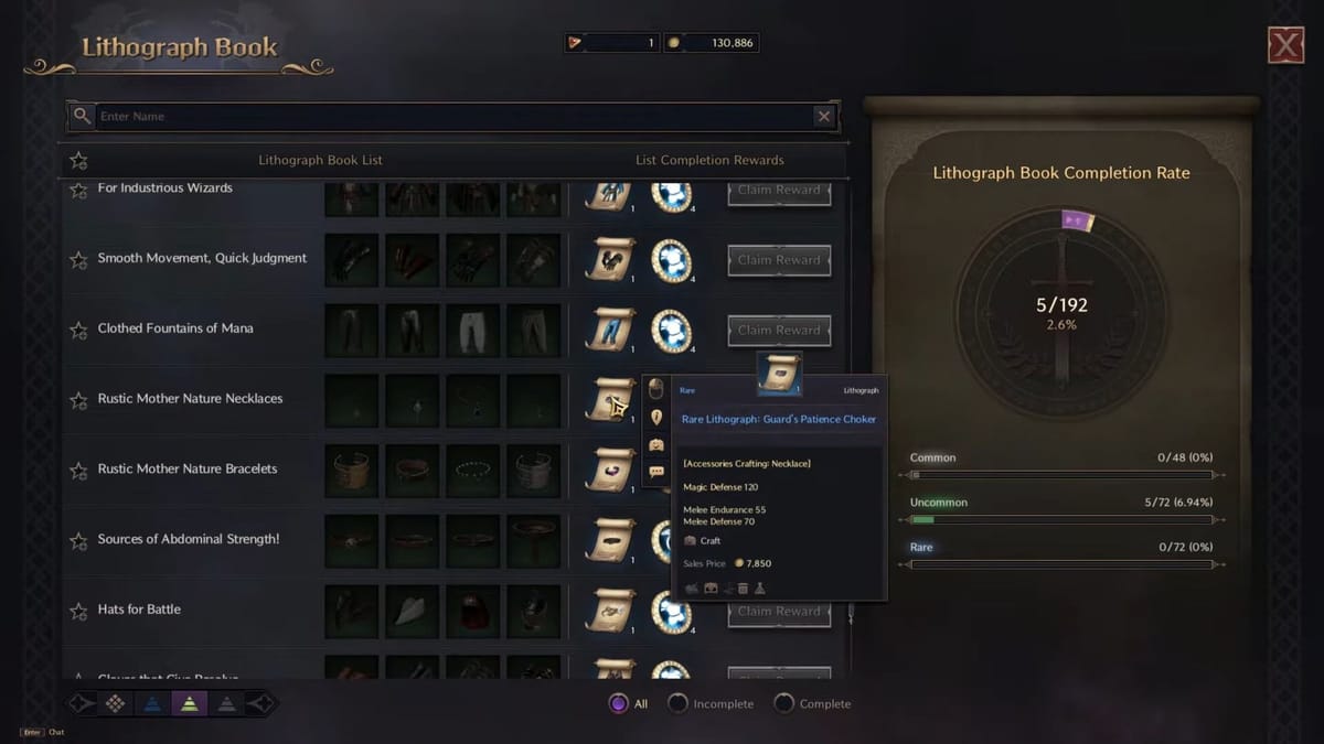 How to complete a Lithograph Book in Throne and Liberty