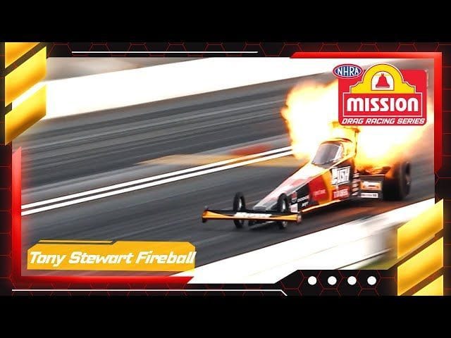 WATCH: Tony Stewart's dragster catches fire in dramatic St. Louis incident