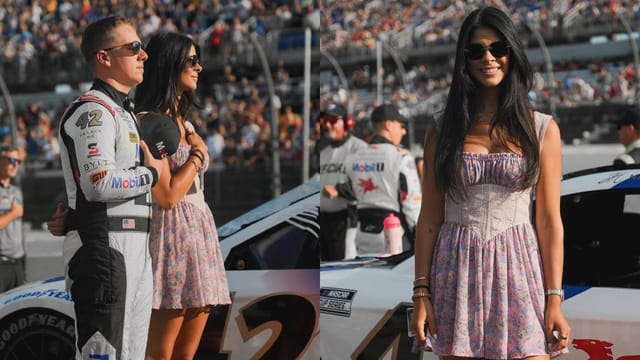 In Photos: John Hunter Nemechek’s wife Taylor makes a fashion statement in mini dress at ...