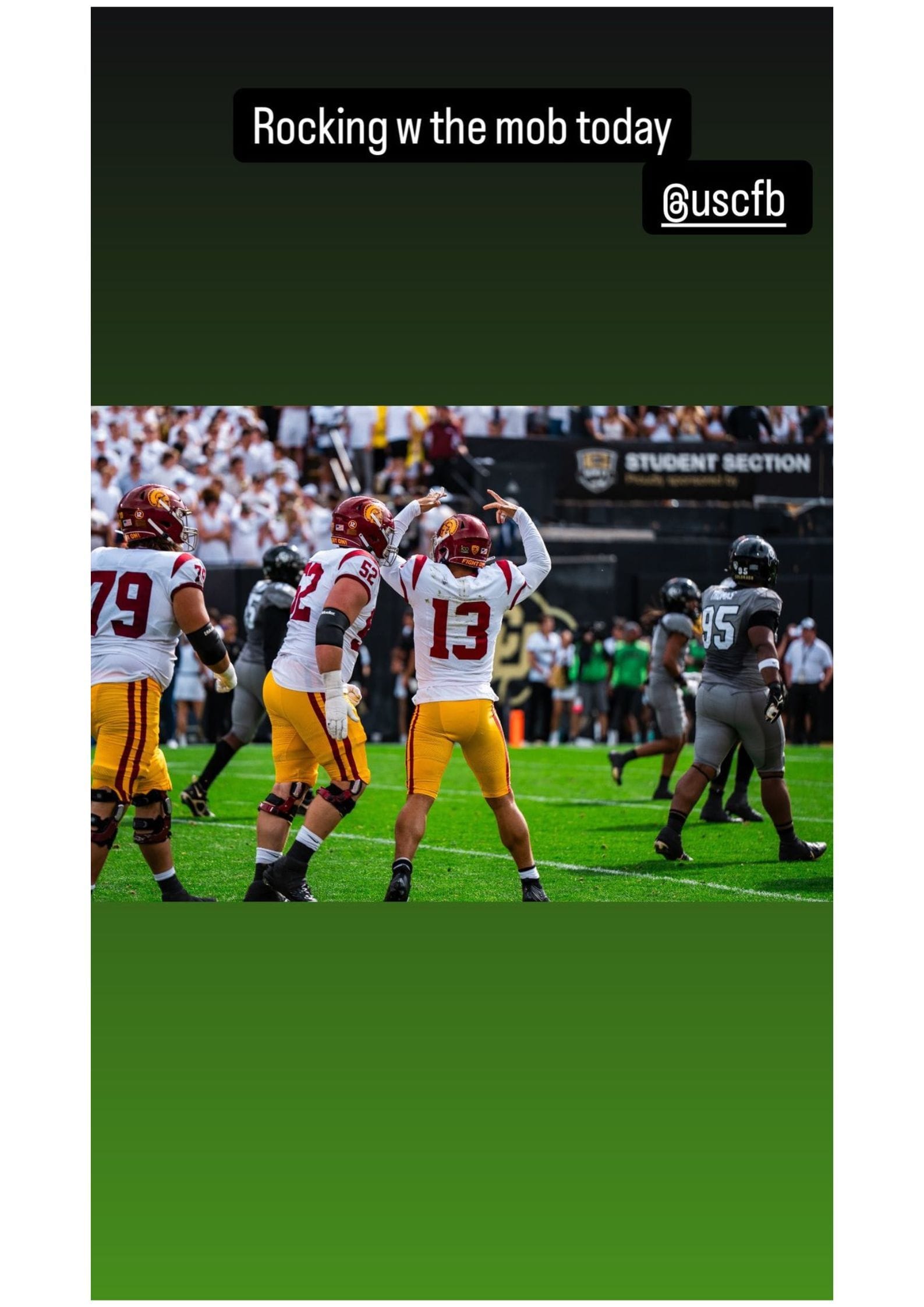 “Rocking w the mob today”: Former USC star Caleb Williams hypes up alma ...