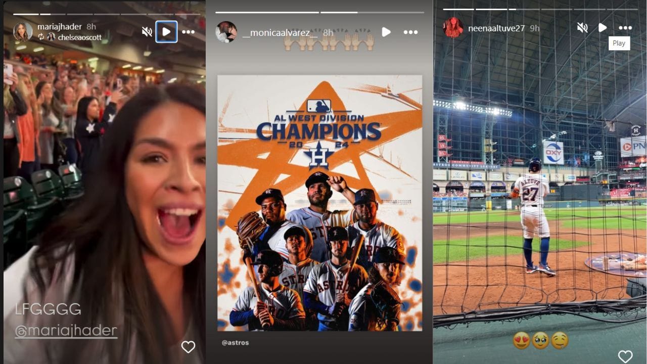 Jose Altuve, Alex Bregman's wives, & others cheer from stands as Astros ...