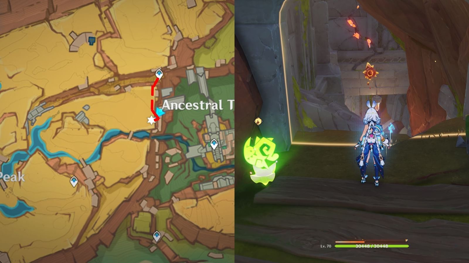 Genshin Impact Ancestral Temple Pyroculus locations