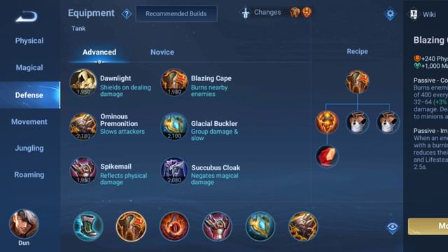 Honor of Kings Dun build guide: Best equipment, Arcanas, Battle Spell ...