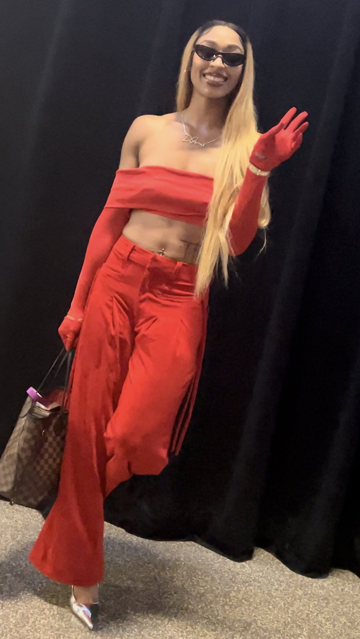 In Photos: DiJonai Carrington oozes confidence as she dons red pants ...