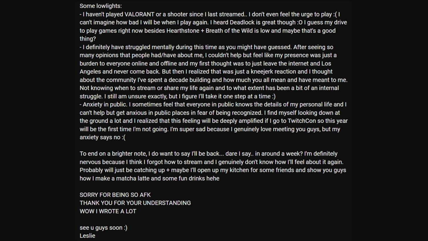 YouTuber Fuslie reveals she will be returning to content creation ...