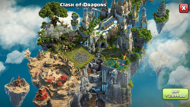 Clash of Clans Clash of Dragons scenery: Cost, design, and how to get