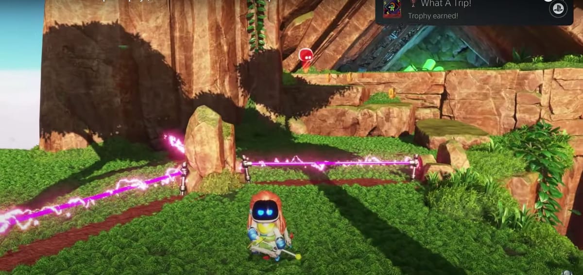 How to defeat 7 enemies with the Tripcaster in Astro Bot