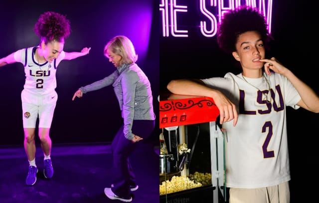 Kim Mulkey: PHOTO: No. 13 recruit Grace Knox dances with LSU HC Kim ...