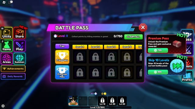 Anime Vanguards battlepass: All rewards, premium pass price, and more
