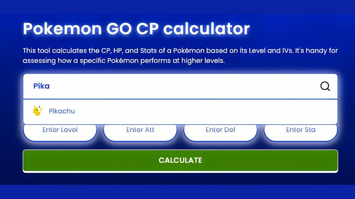 Pokemon GO CP calculator