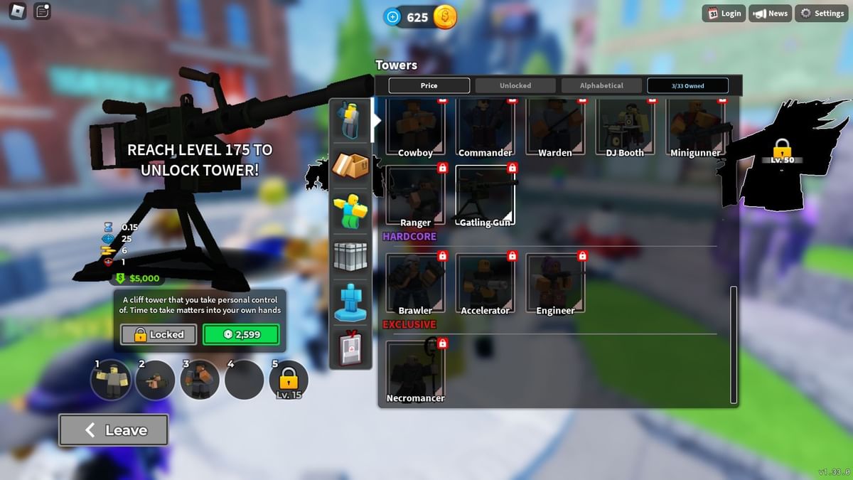 How to get the Gatling Gun in Tower Defense Simulator