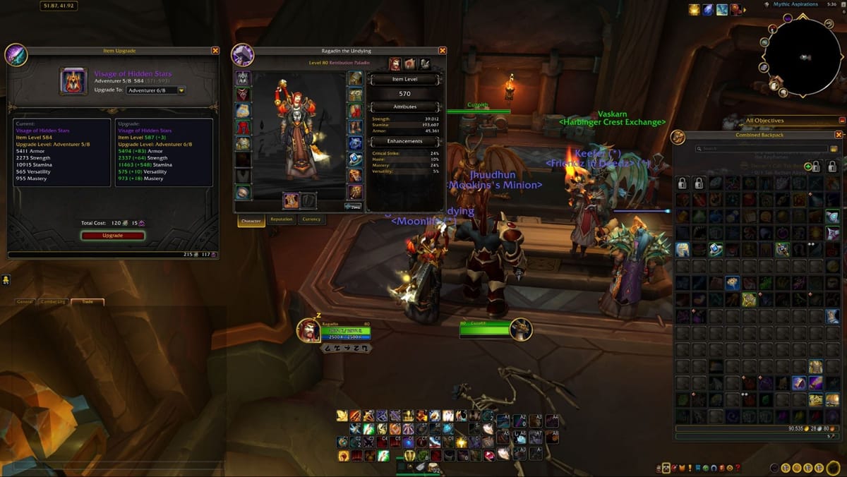 Where to upgrade gear in WoW The War Within