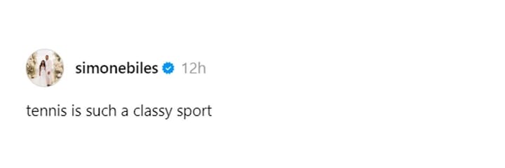 "Tennis is such a classy sport" - Simone Biles delighted after watching ...