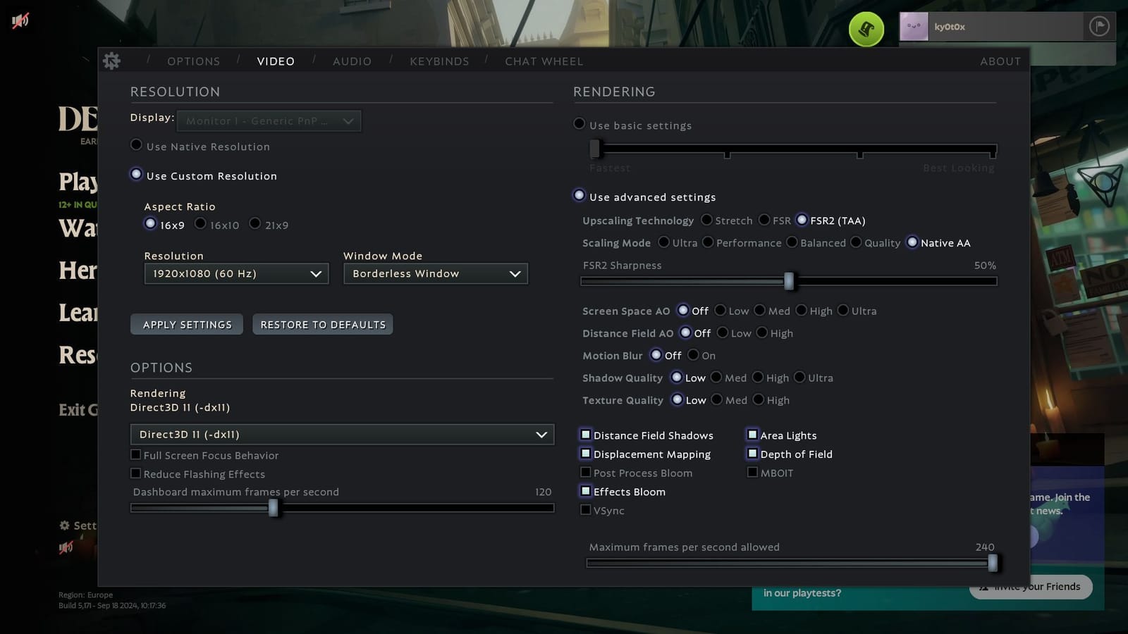 Best Deadlock PC settings for maximum performance