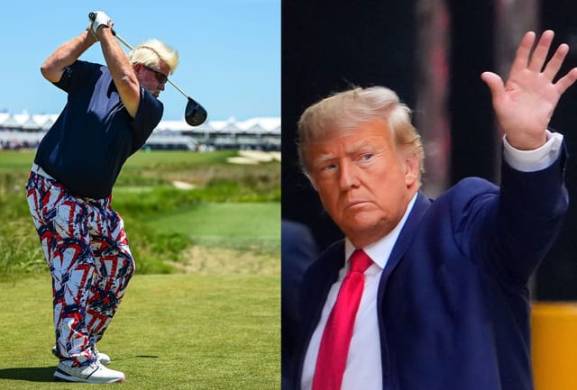 John Daly makes appearance with Donald Trump in private box at Alabama ...