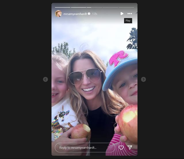 Amy Earnhardt shares pictures of heartwarming apple-picking adventure ...