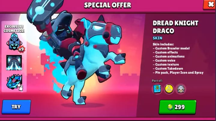 Brawl Stars Dread Knight Draco skin: Cost, design, and more