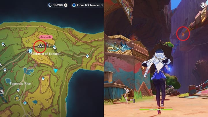 Genshin Impact Children of Echoes Pyroculus locations
