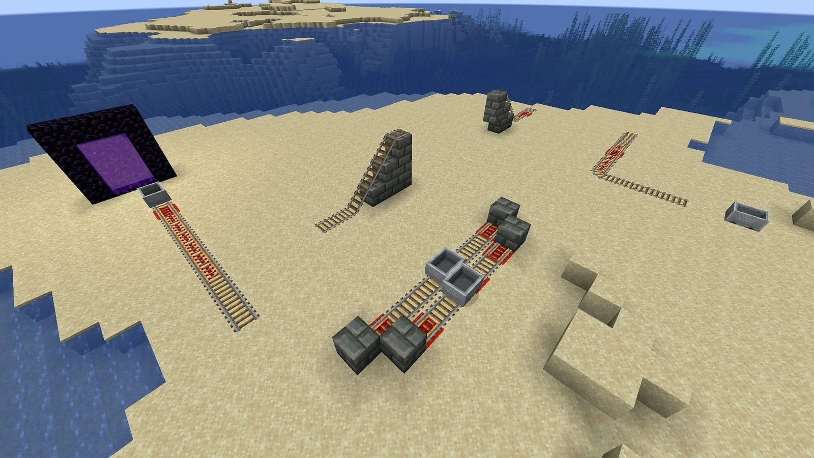 Minecraft player creates a working train without using mods