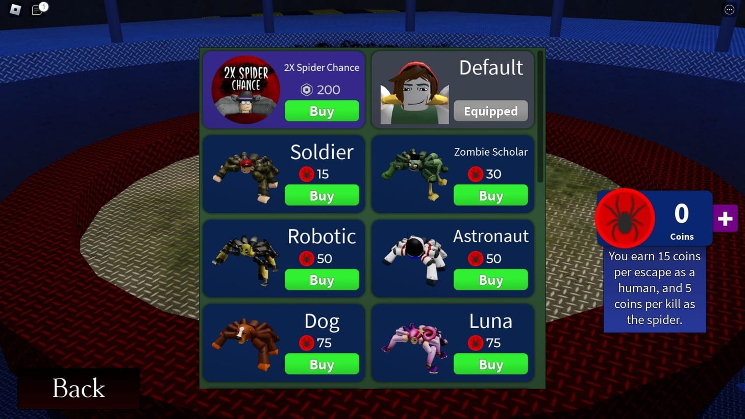 How to play Roblox Spider