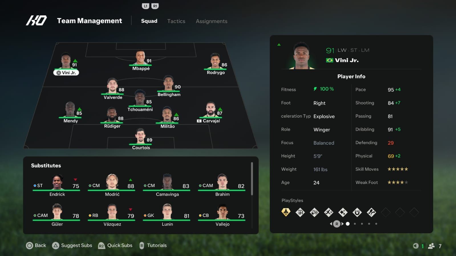 Best EA FC 25 custom tactics for Real Madrid