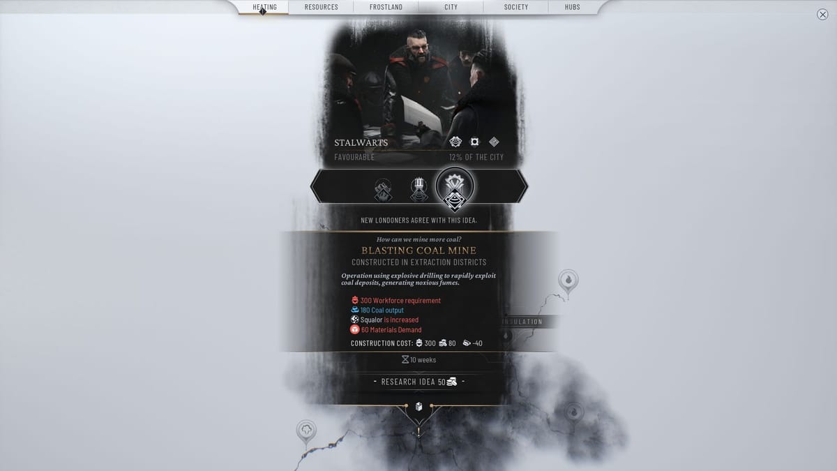How to unlock and use the Idea Tree in Frostpunk 2