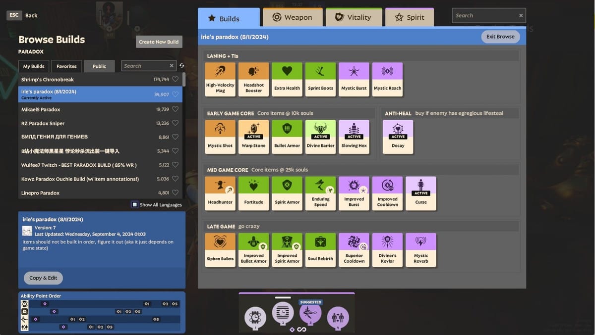 Deadlock Paradox Build Guide