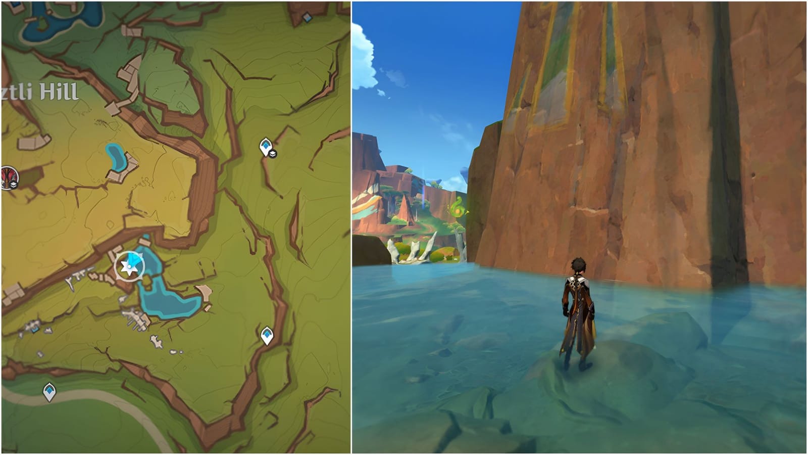 Genshin Impact Huitztli Hill Pyroculus locations