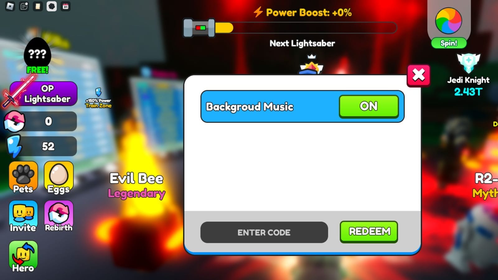 Saber Training Simulator codes