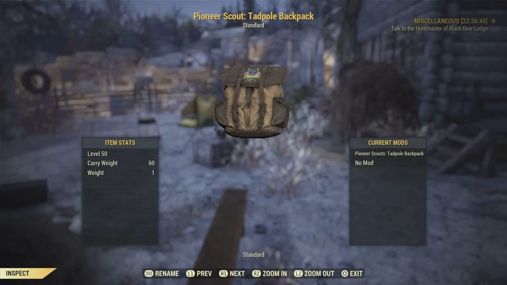 How to get the best backpack in Fallout 76