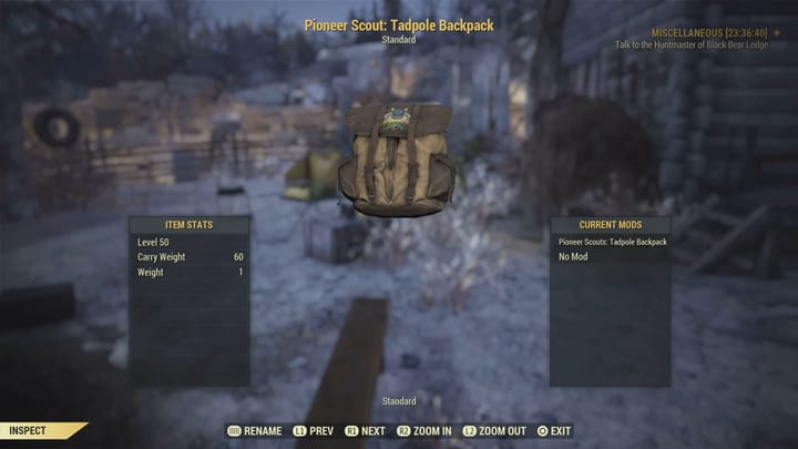 How to get the best backpack in Fallout 76