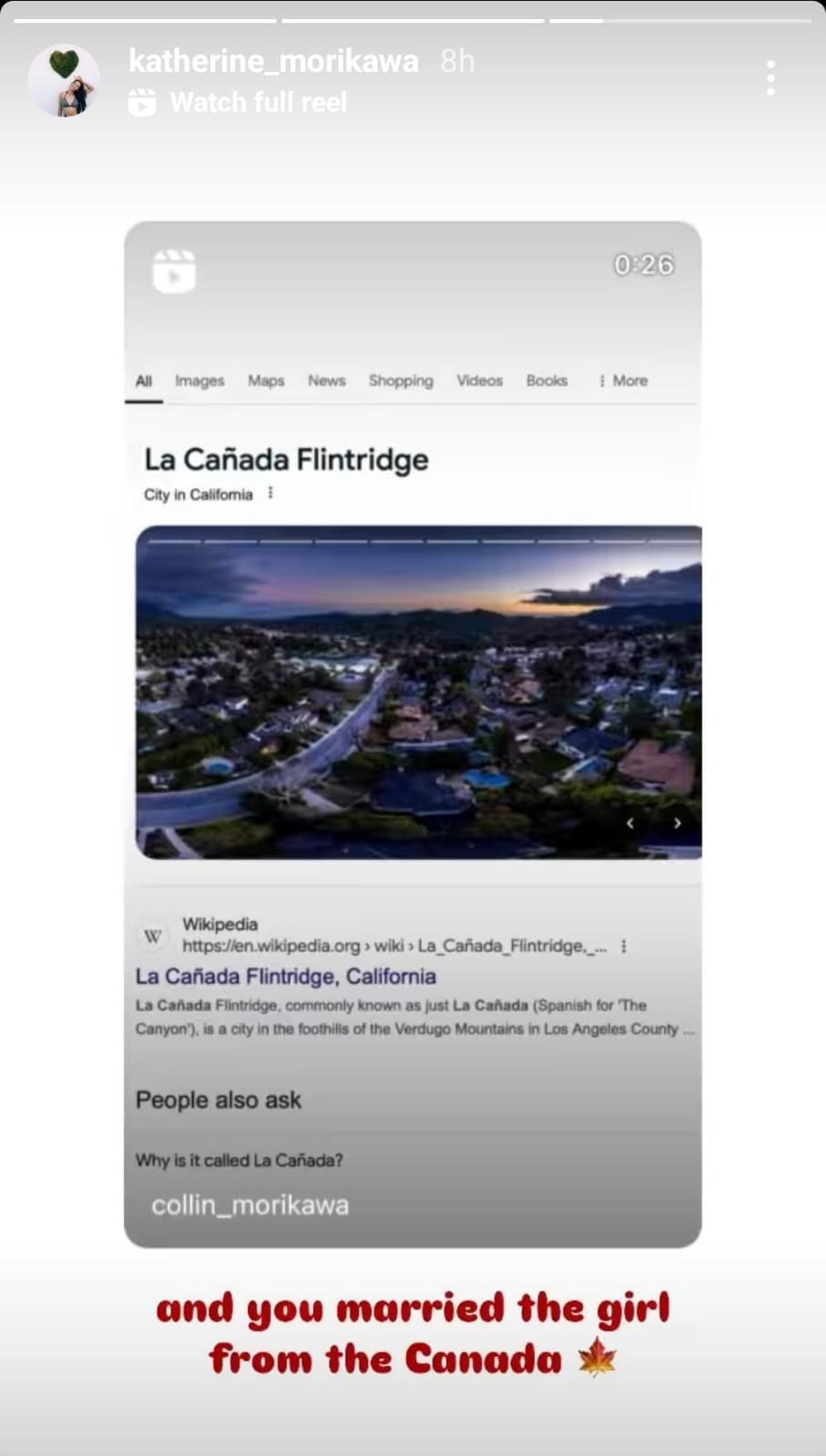 Collin Morikawa’s wife Katherine reminds him of his Canadian connection ahead of the Presidents Cup