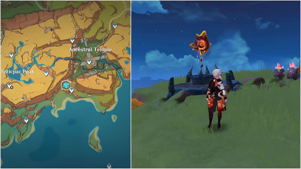 Genshin Impact Teticpac Peak Pyroculus locations